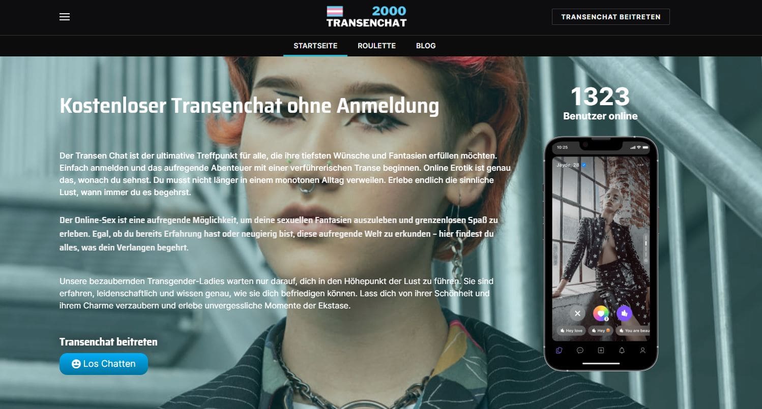 Kostenloser Transenchat mit anderen Transgender Personen